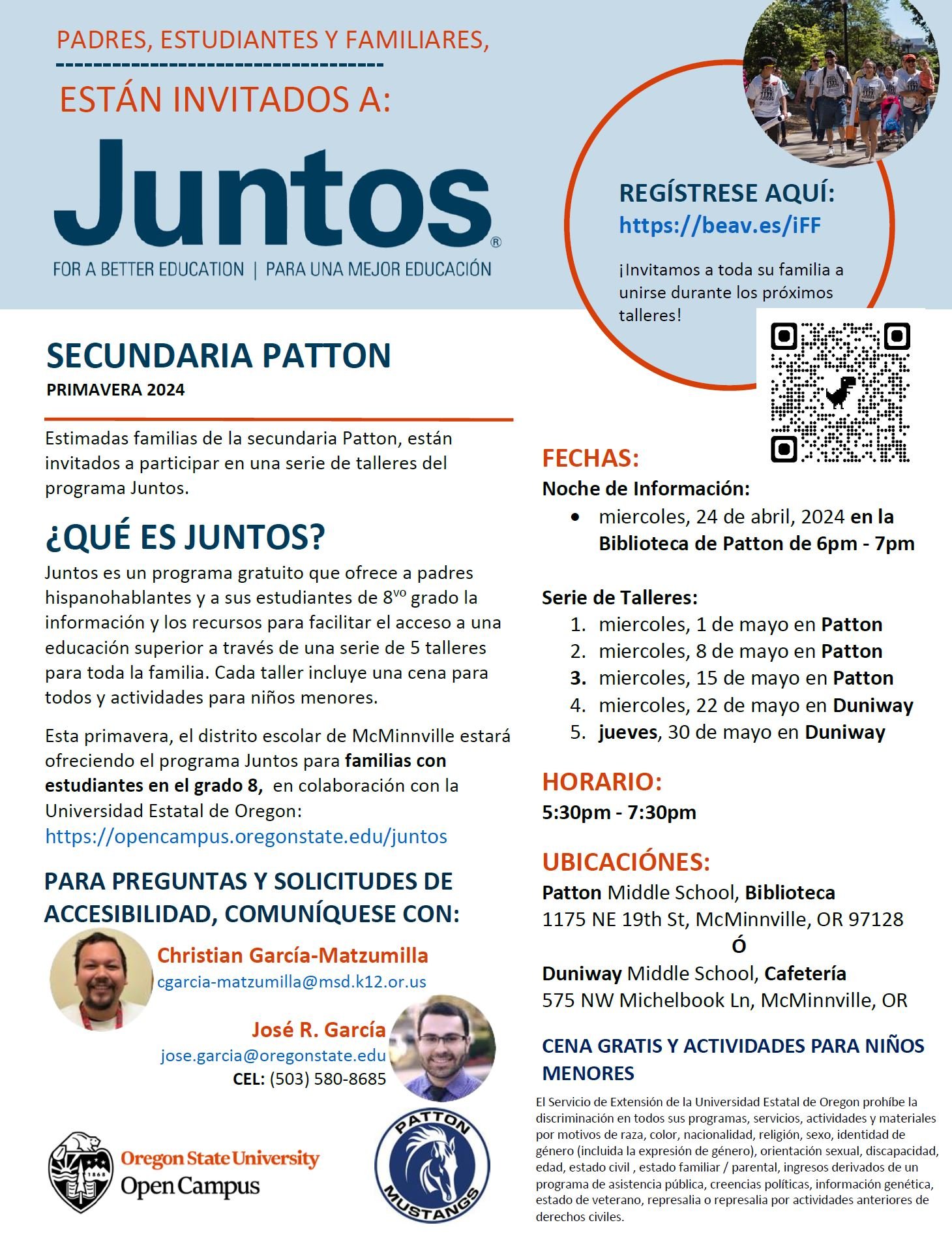 Programa de Juntos en el contado de Yamhill | Open Campus | Oregon ...
